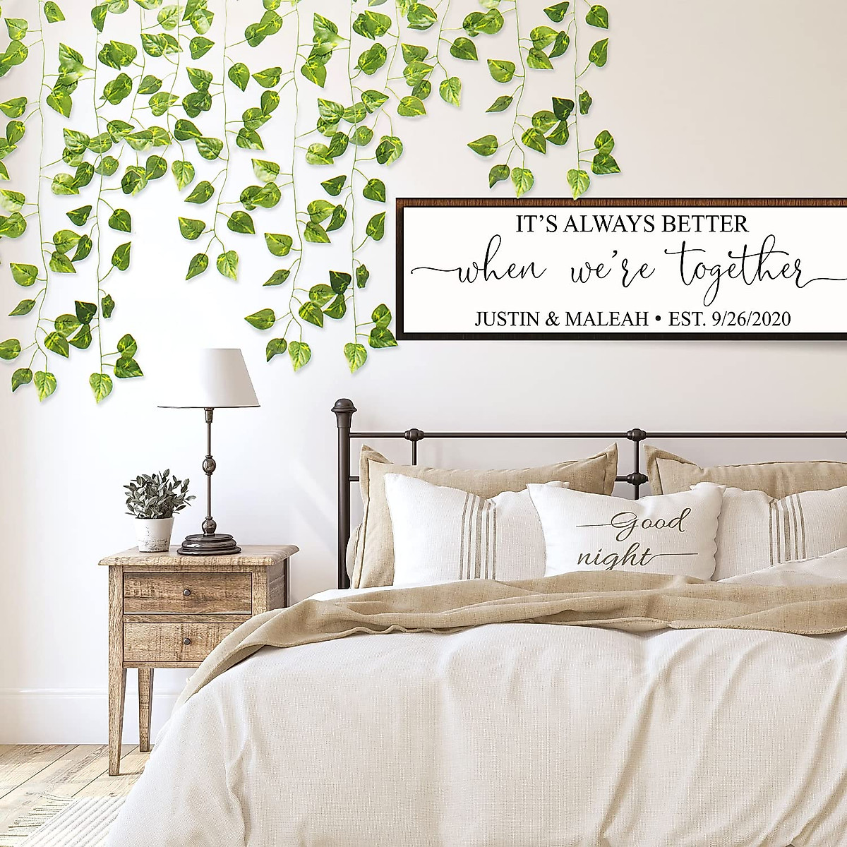 AITISOR 24 Pack 173ft Artificial Ivy Vines Fake Garland Leaves Plants Hanging Greenery Garland for Bedroom Wedding Party Garden Wall Decoration