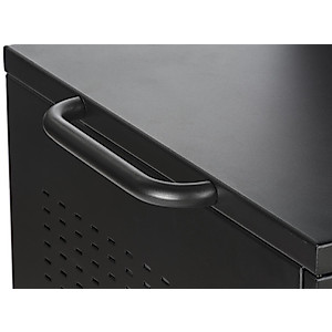 Displays2go LPGP36AV7 Portable TV Stand with Locking Storage Cabinet, 30-84 Inch VESA Mount