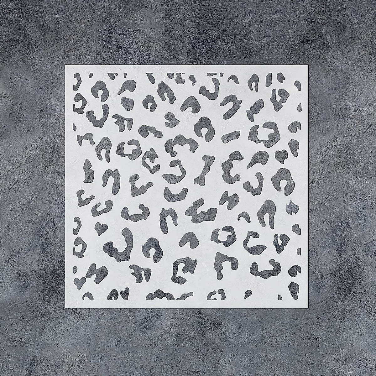 GSS Designs Leopard Skin Stencil - Reusable Cheetah Print Stencils for Painting on Wood Fabric Baking Furniture Wall Floor Decor (12'' x 12'')