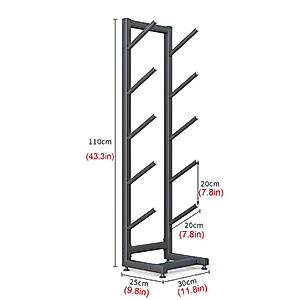 WDJBPSH 5-Tier Skateboard Storage Rack, Black Equipment Organization for Deck/Longboard/Standard Skateboards/Scooters/Yoga Mat, Easy Assemble (Color : Single Side)