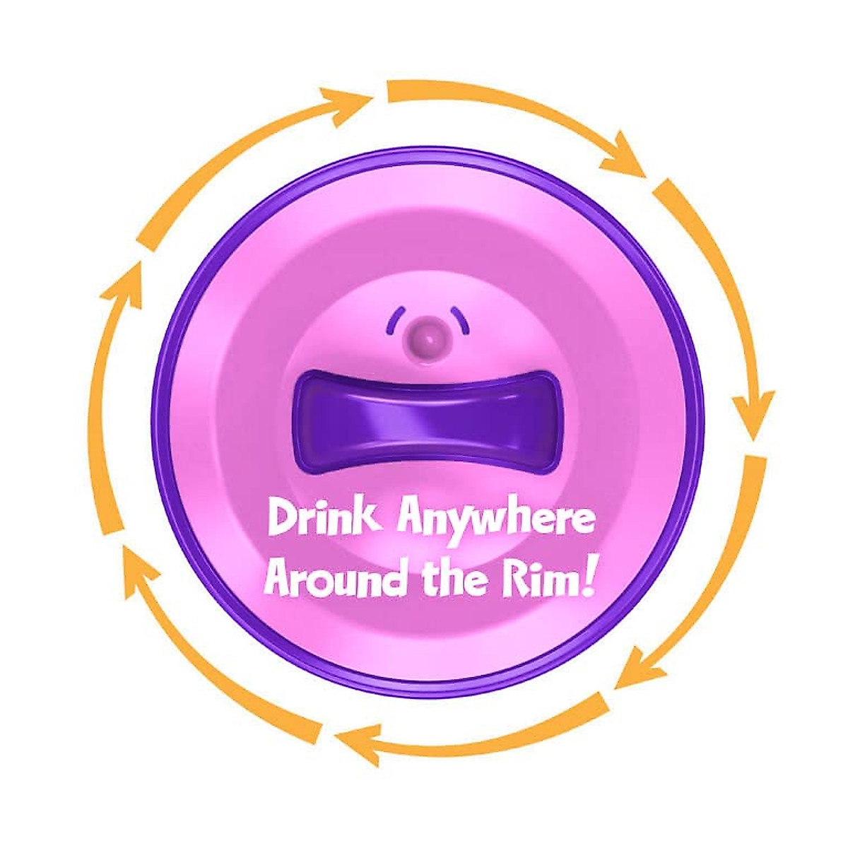 Playtex Baby Stage 2 Spoutless 360 Drinking Cups, Ages 1+, Leakproof, Spill Proof, Pink and Purple, 10 Ounce, 2 Count