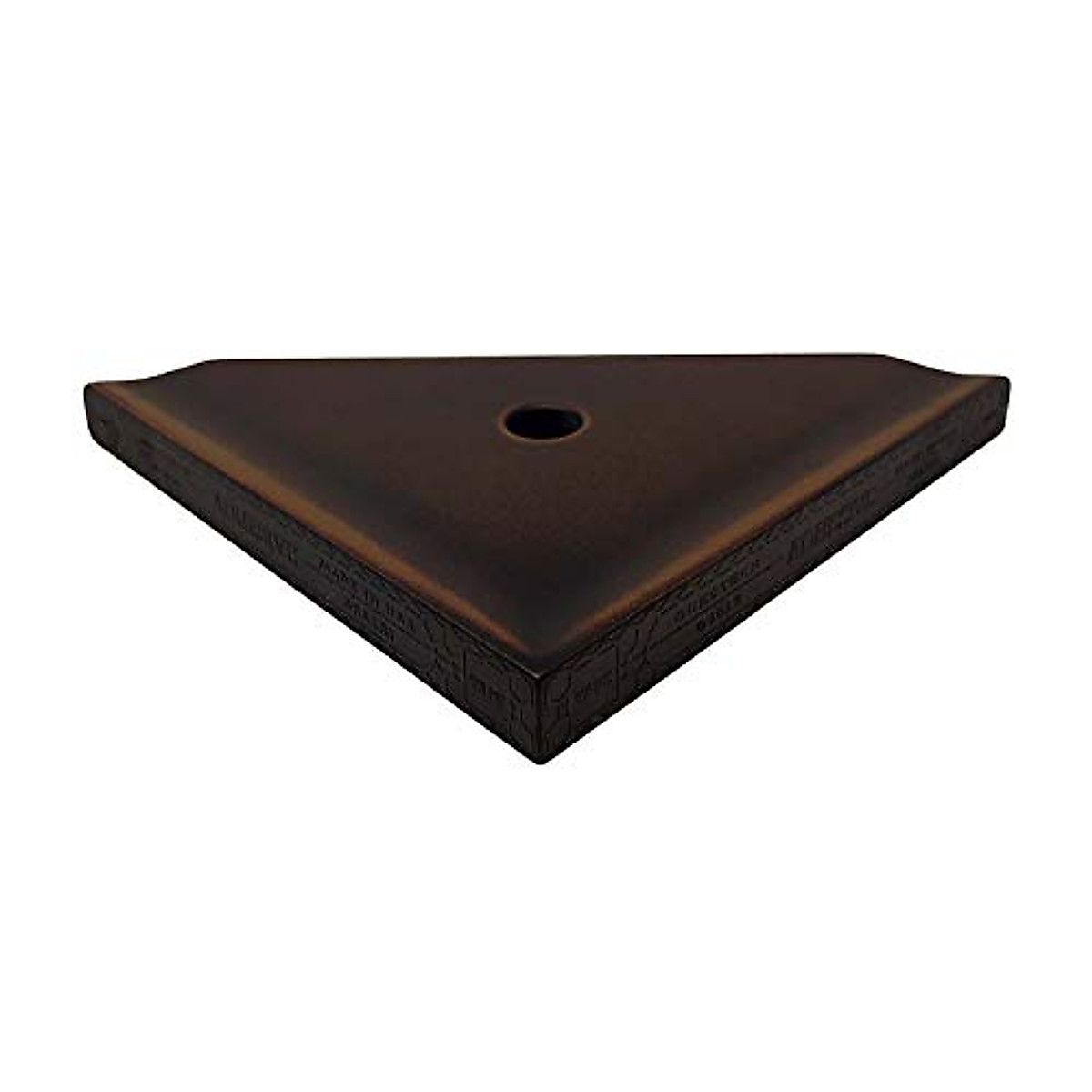 Questech Décor 8 Inch Corner Shower Shelf and 5 Inch Shower Caddy Foot Rest, Geo Flatback Wall Mounted Bathroom Shower Organizer, Oil Rubbed Bronze Finish