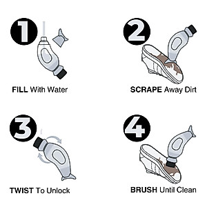 BootBuddy Shoe & Boot Cleaner Brush – Footwear Cleaning Kit for Hiking Boots, Golf Shoes, Football Boots, Running Shoes & Wellies – Cleans Mud, Dirt & Stains in Minutes – As Seen on Dragons’ Den