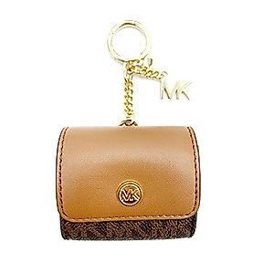 Michael Kors Jet Set Leather Signature Logo AirPod/AirPod Pro Case (Brown)