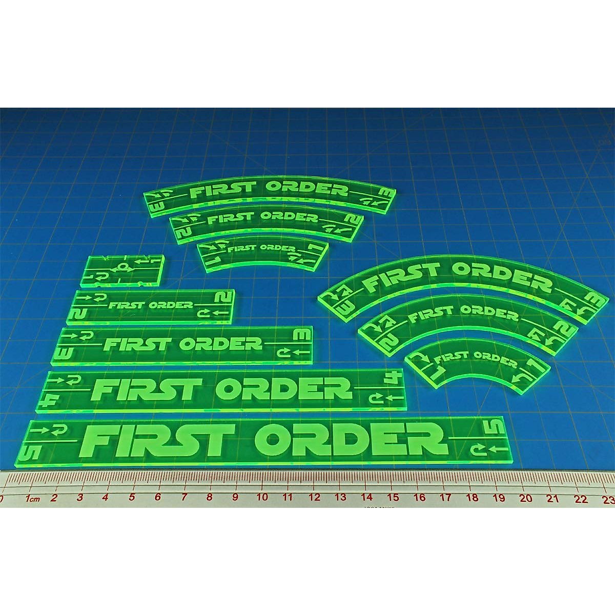 LITKO Space Fighter 2nd Edition Maneuver Gauge Set | Movement Tools | Compatible with Star Wars X-Wing | Set of 11 (First Order)