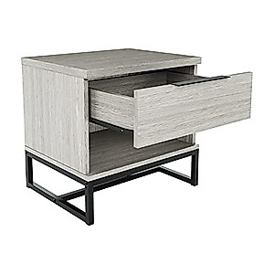 Boyd Sleep Catania, Contemporary Wood Finish, 5 Piece Drawer, Barnwood Grey Nightstand