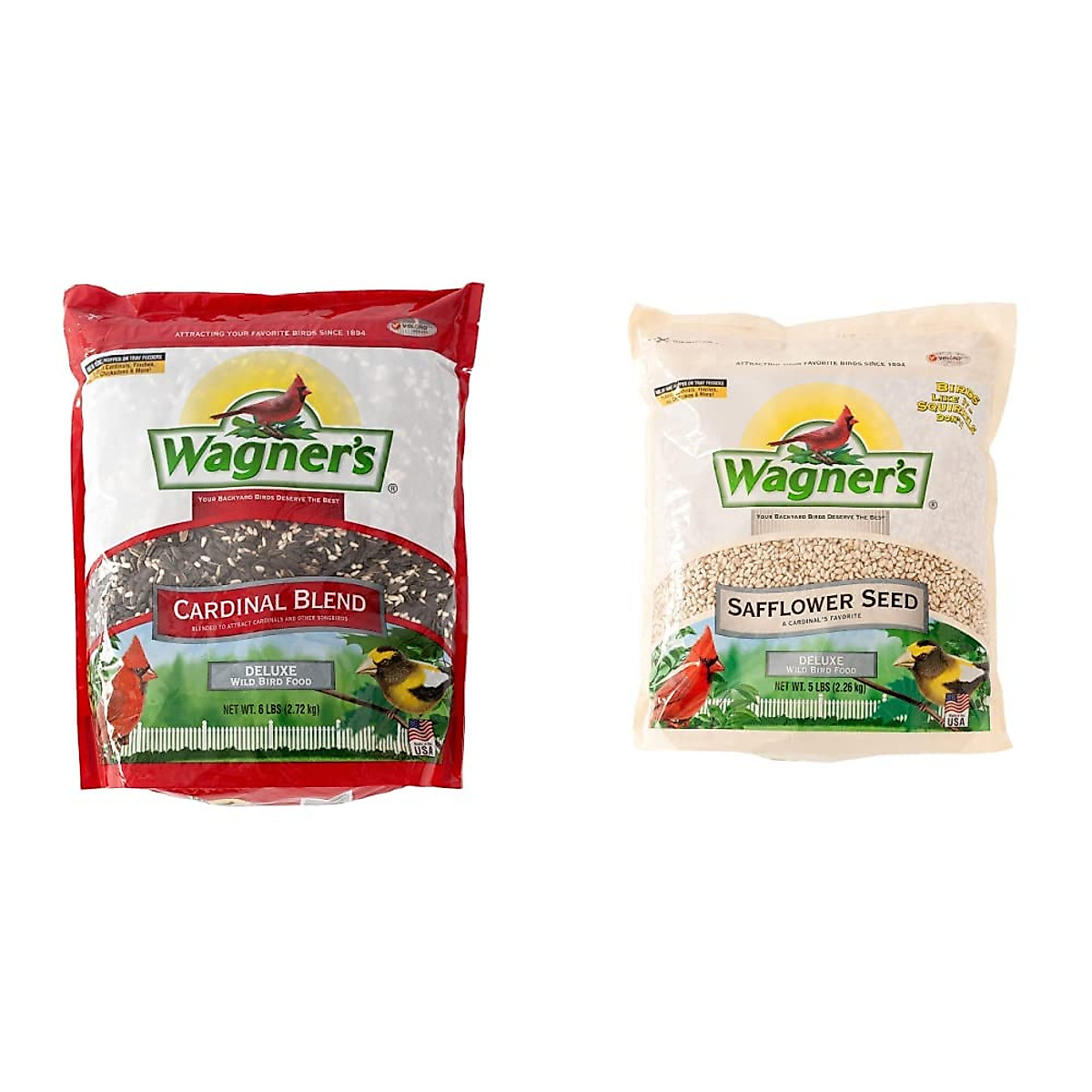 Wagner's Cardinal Blend Wild Bird Food (6-Pound) and Safflower Seed (5-Pound)