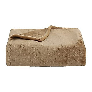 LuxenrelaX Light Weight Fleece Blanket for Couch, Solid Soft Microfiber Fleece Throw Blanket, Cozzy Blanket Machine Washable-60 x 80", Camel