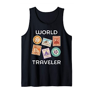 World Traveler Gifts - Men Women Kids- International Travel Tank Top