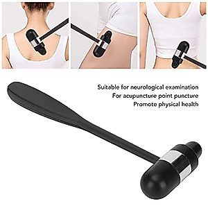Neurological Hammer, Neurological Examination Hammer Massage T Shape Silicone Head Percussion Hammer with Pointed Tip Handle for cutaneous and Superficial responses