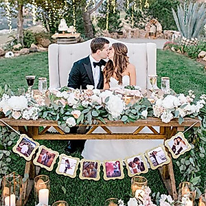 Bride to Be Photo Banner - Glitter Photo Garland, Bride to Be Decorations, Engagement Party Decorations, Bridal Shower Decorations, Birthday Photo Banner, Baby Shower Decorations (Champagne Glitter)