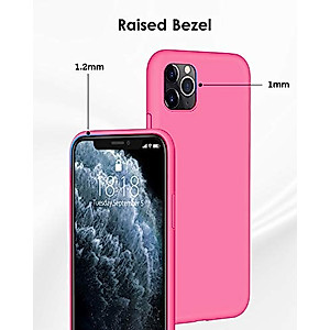 DTTO Compatible with iPhone 11 Pro Case, [Romance Series] Full Covered Silicone Cover [Enhanced Camera and Screen Protection] with Honeycomb Grid Cushion for iPhone 11 Pro 5.8" 2019, Rose Red
