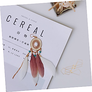 SEWOART Jewelry Making Earring Components 50pcs Stainless Steel Earring with Geometric Beading