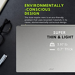 Acer Aspire Vero Business Slim Laptop, 15.6" FHD IPS Display, 11 Gen Intel Core i7-1195G7, Intel Iris Xe Graphics, 16GB DDR4 | 512GB NVMe SSD, Fingerprint Reader, Backlit Keyboard, Windows 11 Home