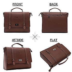 Laptop Bag,15.6 Inch Women Laptop Briefcases Business Laptop Shoulder Bags Structured Work Tote Bag with Professional Padded Compartment for Tablet Notebook Ultrabook,Graduation Gifts for Her