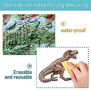 40 Pieces Dinosaur Cutouts Dinosaur Classroom Decorations Dinosaur Wall Decals Bulletin Board Set for Kids Birthday Present, Dinosaur Party School Playroom