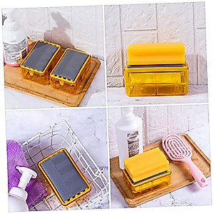 Alipis 2pcs Soap Foaming Box Foaming Soap Case Soap Dispenser with Sawtooth Roller para Guardar Tool Clothes Storage Organiser Soap Container Soft Rubber Clothing Travel Storage Box