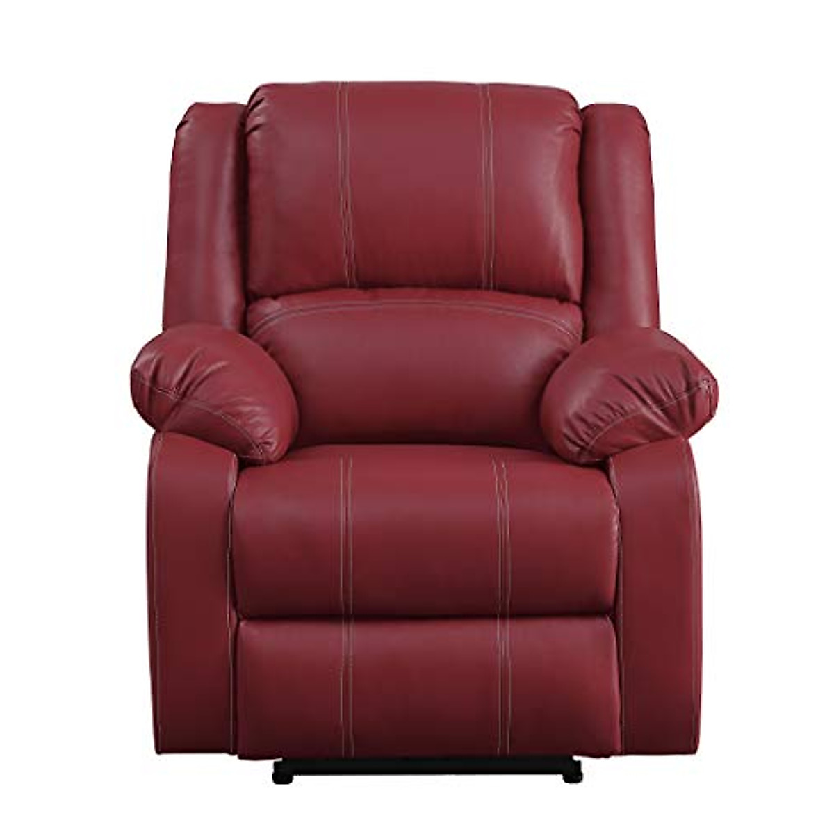 Acme Furniture PU Upholstered Power Recliner with USB Port, Red