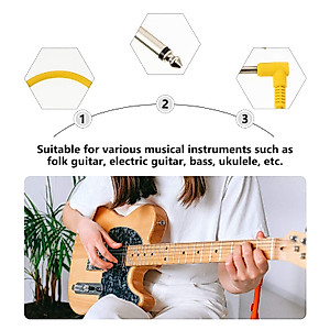 generic 6Pcs Guitar Patch Cable 6.35mm Guitar Effect Pedal Cables Flat Low Profile Instrument Effect Pedal Patch Cable for Effects Pedals 30cm