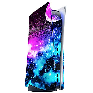 ITS A Skin Skins Compatible with Sony Playstation 5 Console Disc Edition - Protective Decal Overlay Stickers wrap Cover - Galaxy Fluorescent