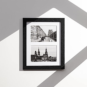 eletecpro 8x10 Collage Picture Frame with 1 Mat Display 2Pcs 4x6 Double Photos or 1Pc 8x10 Picture without Mat Picture Frames Collage Wall Decor Wall & Tabletop Photo Frame with Stand
