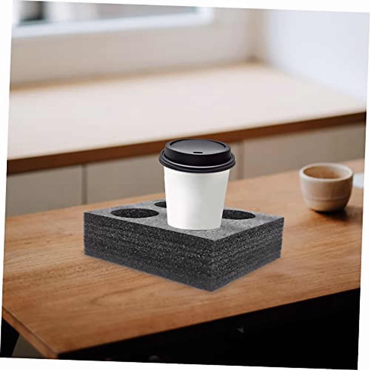 Alipis 2pcs 4 Hole Cup Holder Couch Cafe Drink Carriers Cold Drink Carrier Cup Tray Packing Tray Foldable Cup Drink Carrier Tray Milk Coffee Cup Foam Stand Pearl Cotton Travel