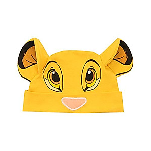Disney Baby Boys' Lion King Footies and Hat Set Simba Size 0-3M Yellow