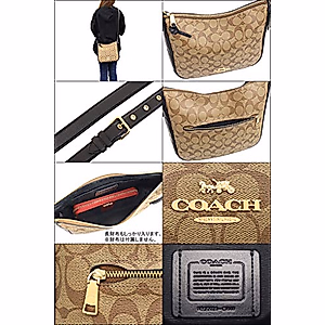 Coach Women's Ellie File Bag (Signature Canvas - Khaki/Black)