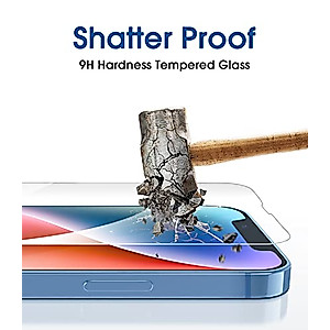 amFilm OneTouch Screen Protector Compatible with iPhone 14 6.1" Tempered Glass and Camera Lens Protector Yellow iPhone 14, Edge to Edge Full Coverage with Easy Installation Kit, 2+2 Pack