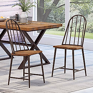 Christopher Knight Home Gessling Dining Chair Sets, Dark Brown + Black + Espresso