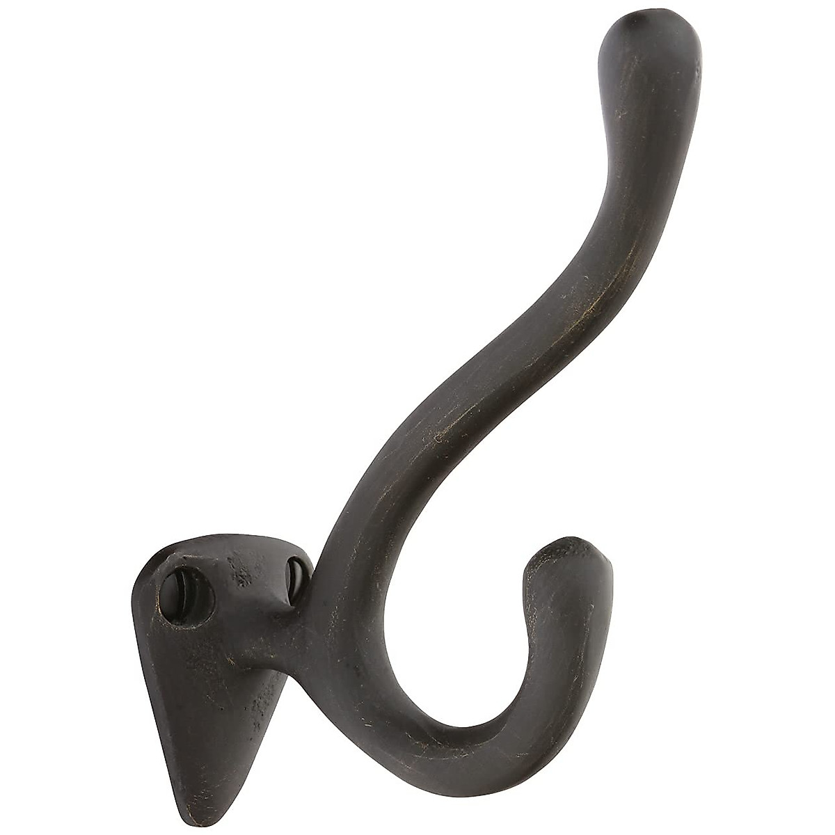 Emtek 86106 Sandcast Bronze 4-1/4 Inch Double Robe Hook, Medium Bronze