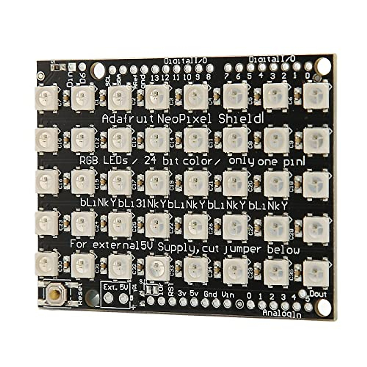 Naroote Color Light Development Board, 40 Bit WS2812B 5050 RGB LED Full Color Integrated Controller for Bars