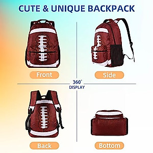 Football Backpack for Boys, 17-inch Laptop Travel Laptop Daypack Football School Bag with Multiple Pockets for Girls
