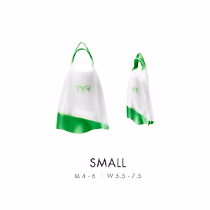 TYR Hydroblade Swim Training Fins, Clear, X-Large