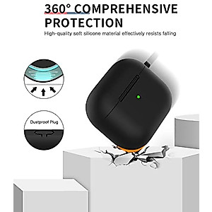 BRG for Airpods 3 Case Cover, Soft Silicone Protective Case Skin with Keychain for Apple Airpods 3 Case 2021[Front LED Visible]