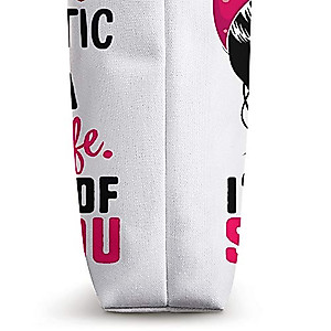 CNA Nurse Smart Sarcastic Messy Bun Nurses Week Nursing Mom Tote Bag