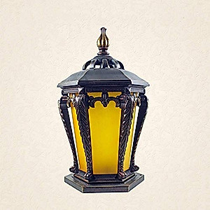 Lights Outdoor E27 Outdoor Door Pillar Lamp Garden Lawn Door Column Headlight Courtyard Garden Light Square Glass Post Lamp Street Landscape Pedestal Lantern Outdoor IP65 Rainproof Stigma Lamps Stadiu