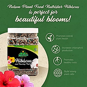 Nelson Plant Food - NutriStar Hibiscus Fertilizer - Outdoor and Indoor Plant Food - Tropical Hibiscus Fertilizer For All Flowering Tropical Plants