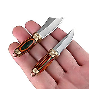 NBGDY Mini Knife Keychain, Small Pocket Knife,EDC Package Opener  Box Cutter Knife set. 2-piece set (KPQ-1030)
