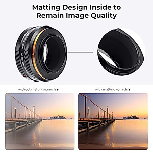 K&F Concept IV PRO NIK-FX Lens Mount Adapter with Aperture Control Ring, Compatible with Nikon F Series Lens to Fujifilm Fuji X-Series X FX Mount Cameras with Matting Varnish Design