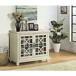 Martin Svensson Home Elegant TV Stand, 38 in x 32 in (W x H), Antique Cream White