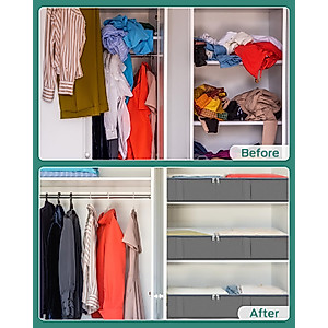 Colemoly Under Bed Storage 2 Pack Storage Containers with Sturdy Sides and Bottom, Large Organizers for Closet Organizers and Storage, Blanket Storage, Clothing Storage