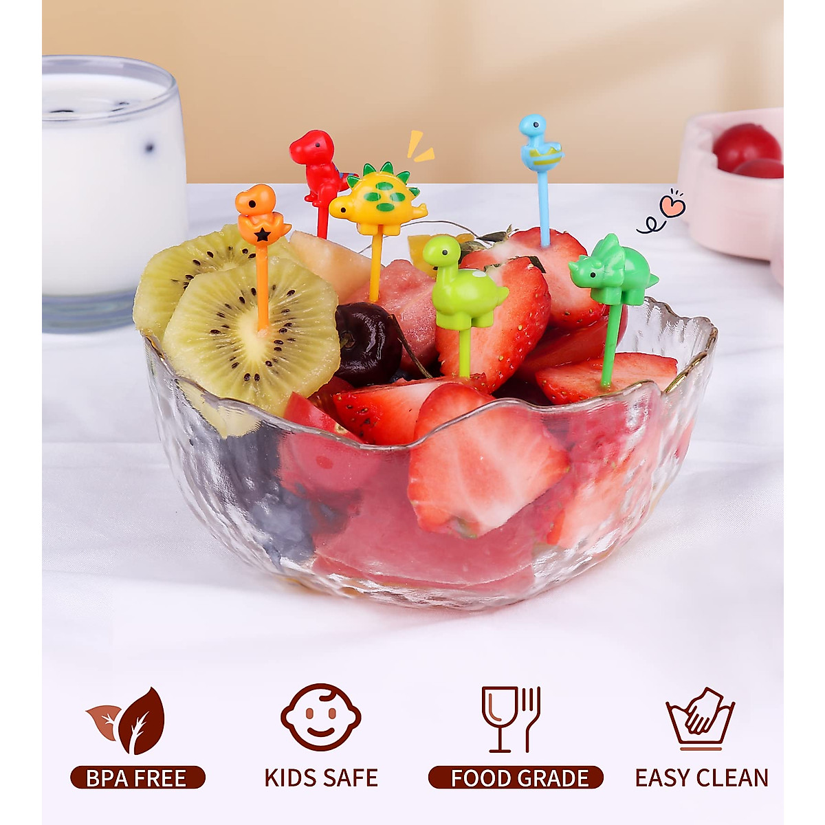 DOUDOULE 160PCS Food Picks for Kids with Storage Box, Kids Lunch Accessories for Bento Box, Animal Kids Food Picks for Picky Eater, Cute Toothpicks for Food Fruit, Fun Toddler Food Picks