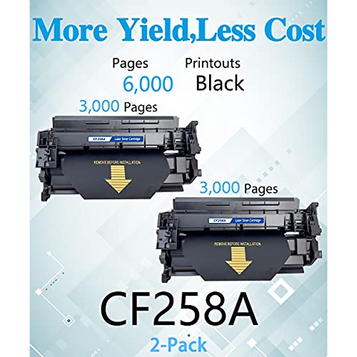 MM MUCH & MORE Compatible Toner Cartridge Replacement for HP 58A CF258A Black to Used with HP Laserjet Pro M404n M404dn M404dw MFP M428fdw M428fdn M428dw M304, (2-Pack, No-Chip)