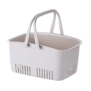 Sunicon Portable Shower Caddy Basket, Large Capacity Plastic Bath Basket Bin Storage Tote with Handles for Bathroom Kitchen Dorm Room Bedroom