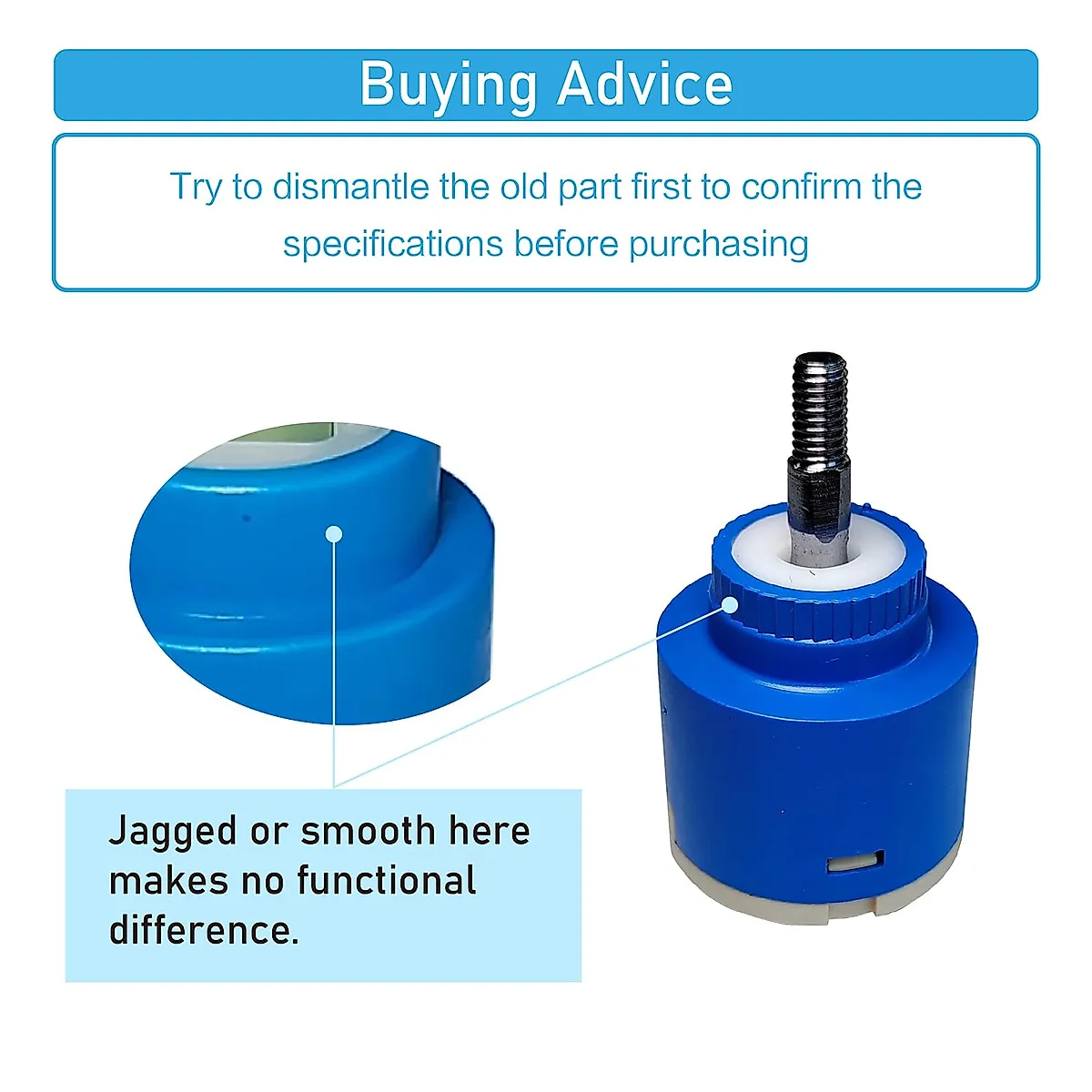 35mm Ceramic Faucet Cartridge Replacement, 35mm Faucet Cartridge Replacement for Single Handle Kitchen Basin Shower Faucets, Ceramic Faucet Valve