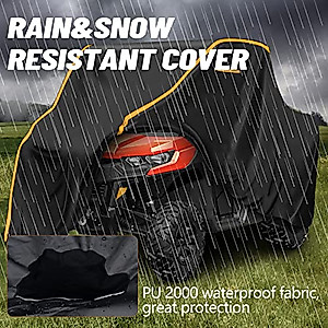 StarknightMT UTV Cover 2-3 Seaters, Universal 420D Heavy Duty Cover Compatible with Can Am X3 Defender Commander Polaris RZR Ranger CFMOTO ZForce UForce Pioneer Kawasaki Mule Teryx 128"x57"x72"