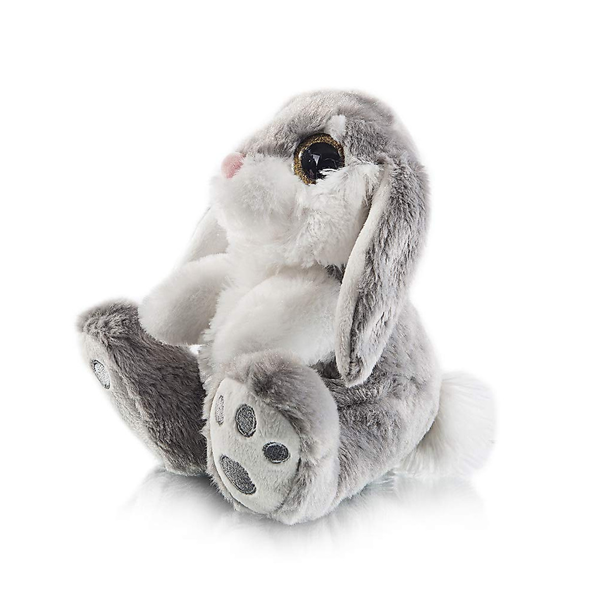 My OLi Bunny Rabbit Stuffed Animal Plush Bunny 8.5" Easter Stuffed Bunny with Floppy Ear Plush Rabbit Bedtime Friend Plush Toy Gifts for Girls Boys Kids, Gray