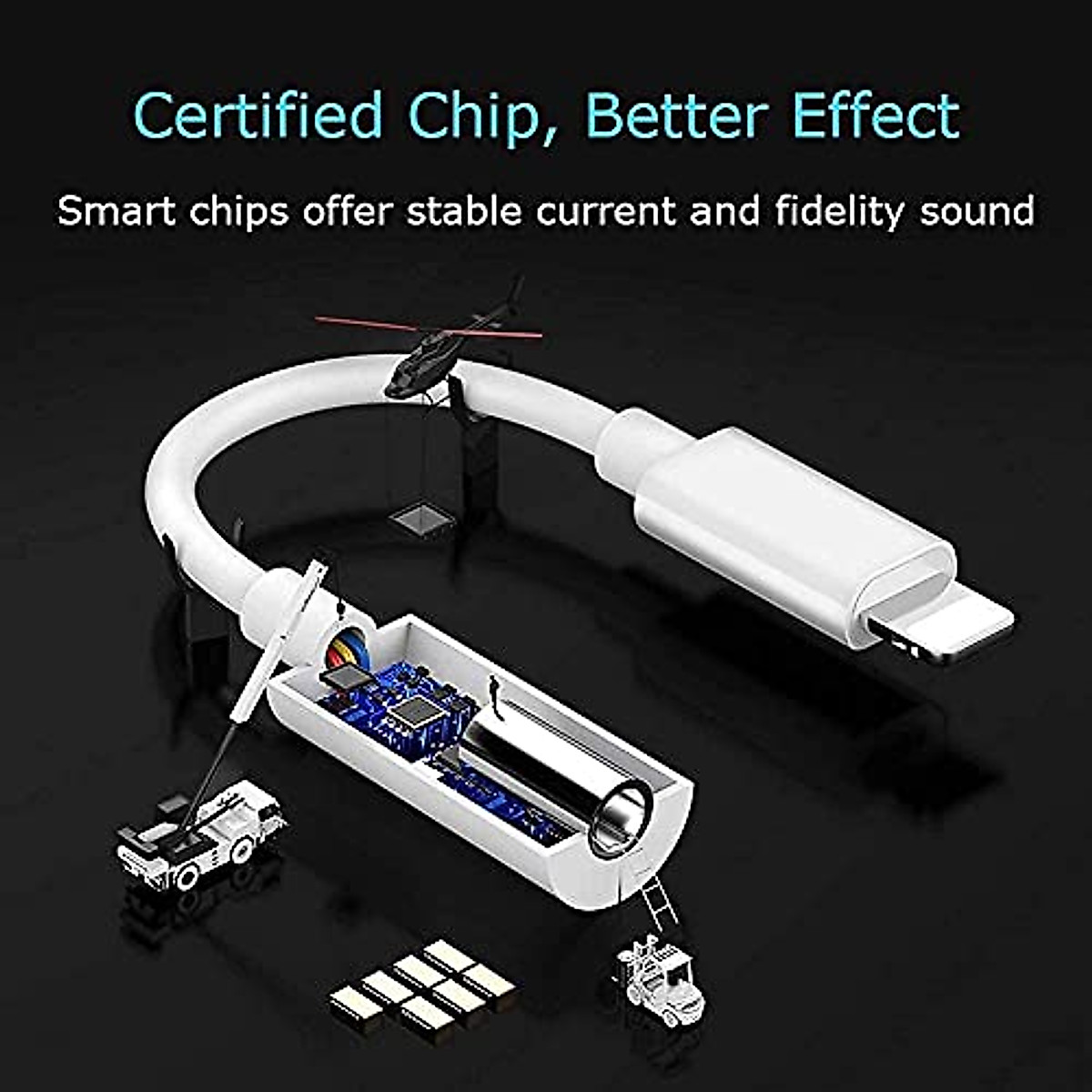 3 Pack Lightning to 3.5 mm Headphone Jack Adapter, Apple MFi Certified Veetone iPhone Audio Dongle Cable Earphones Headphones Converter Compatible with iPhone 12/12 Pro/11/11 Pro/X/XR/XS/XS Max/8/7