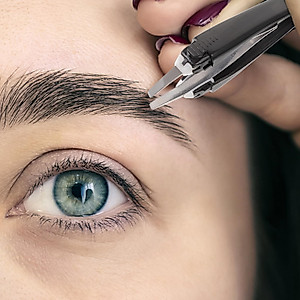 Lurrose Automatic Elastic Eyebrow Tweezer Retractable Tweezer for Eyebrow Removal (Color Random)